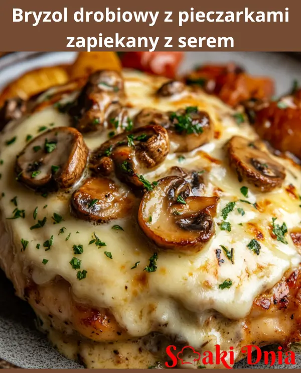 Bryzol Drobiowy Z Pieczarkami Zapiekany Z Serem | Smakidnia