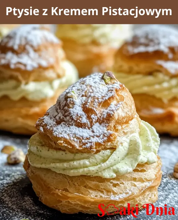 Ptysie Z Kremem Pistacjowym | Smakidnia