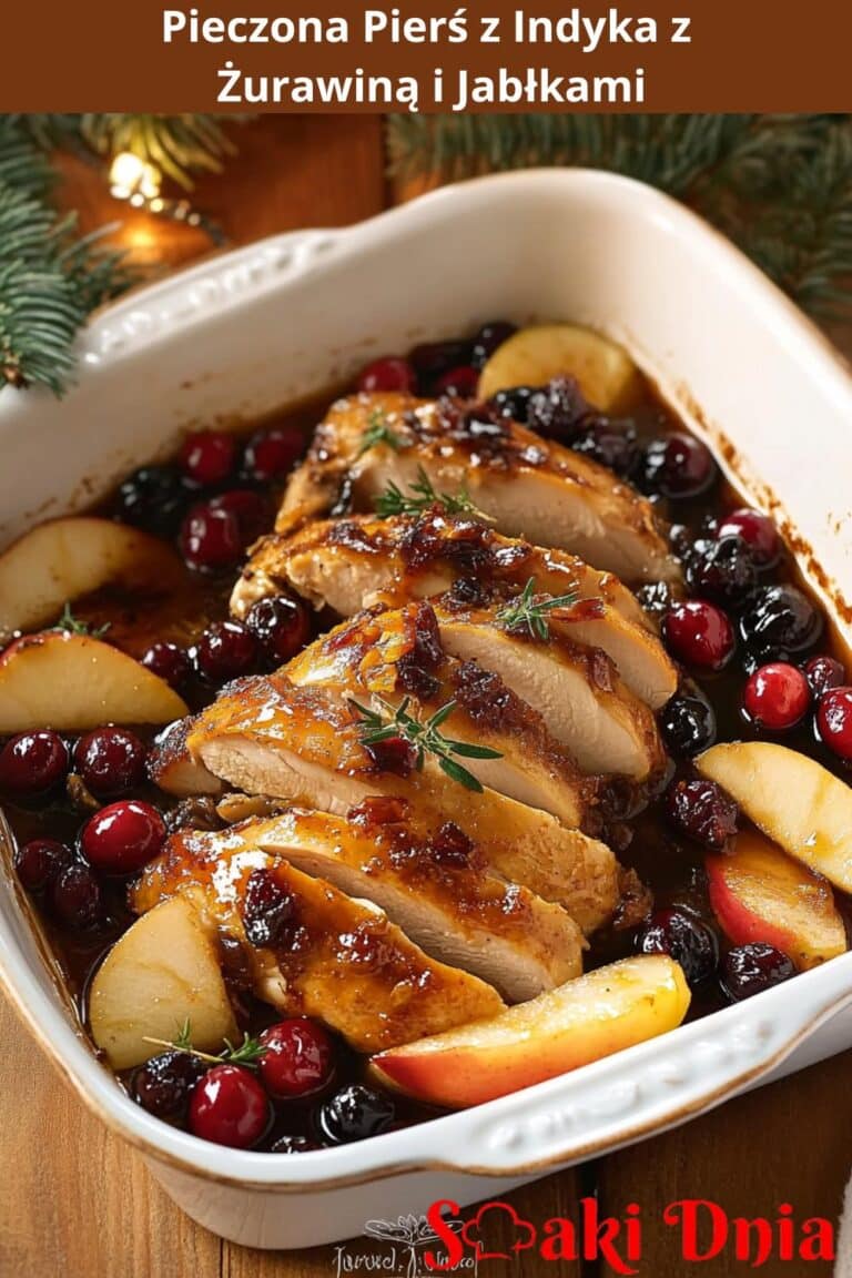 Pieczona Pierś Z Indyka Z Żurawiną I Jabłkami | Smakidnia